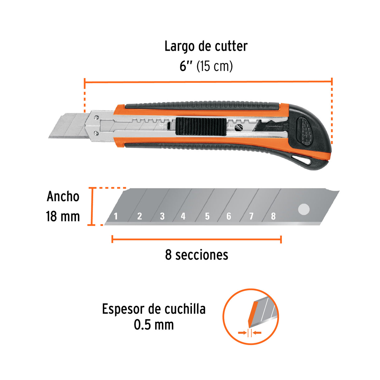 CUT6X - TRUPER - Cutter profesional 6" – INCOM SHOP
