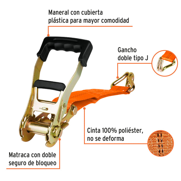 SU3000C - TRUPER - Eslinga matraca de 2" x 9 m resistente a 3 ton ...