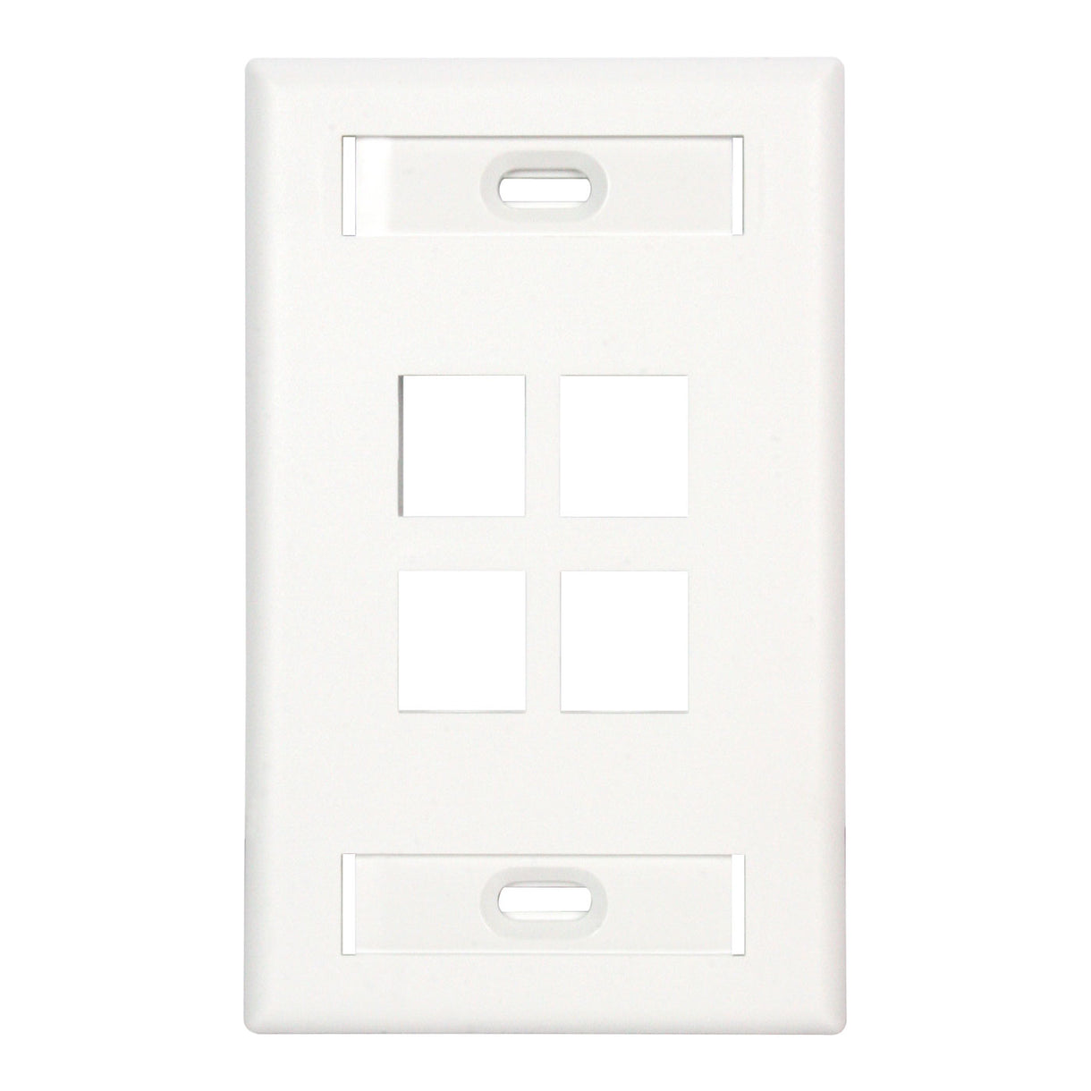 420804WS - LEVITON - Placa pared (faceplate) 4 puertos blanca – INCOM SHOP